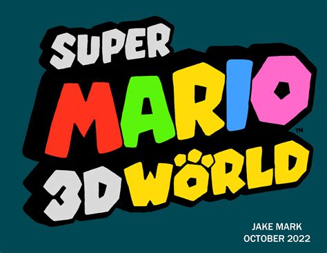Super Mario 3d World Logo By Drawingjakem On Deviantart