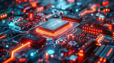 Premium Photo Digital Technology And Computing Background Processor And Microchip On Circuit