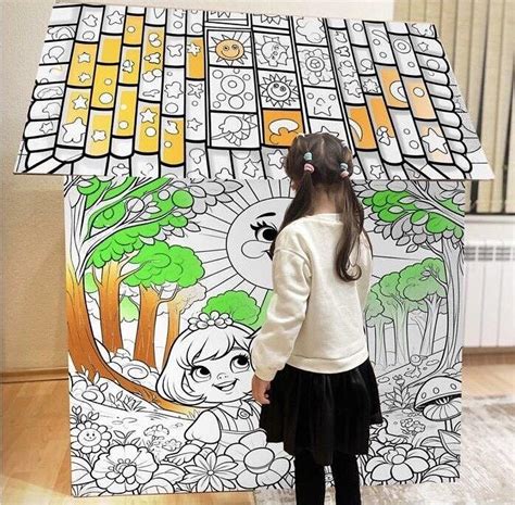 Голяма детска къщичка за оцветяване Grand Playhouse