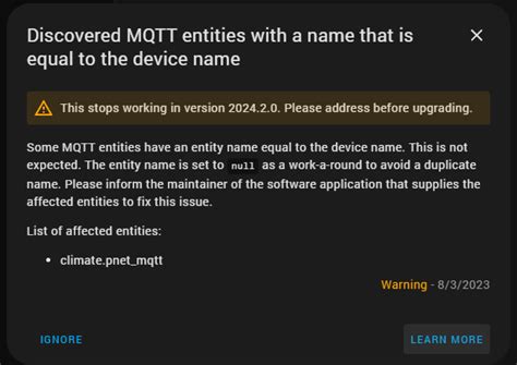 Discovered MQTT Entities With A Name That Is Equal To The Device Name