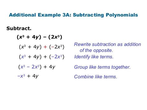 Adding And Subtracting Polynomials