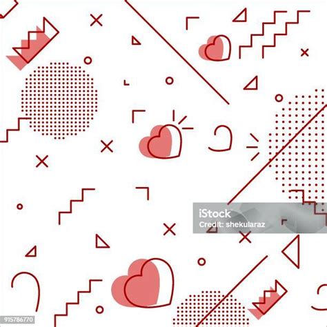 사랑 패턴입니다 심장 발렌타인의 날 벡터 일러스트입니다 2월에 대한 스톡 벡터 아트 및 기타 이미지 2월 낮 디자인 Istock