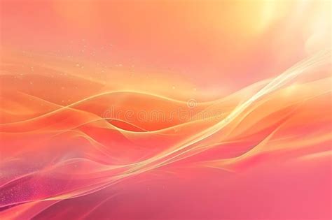 Abstract Orange And Yellow Waves Flow Seamlessly Creating A Vibrant And Serene Digital