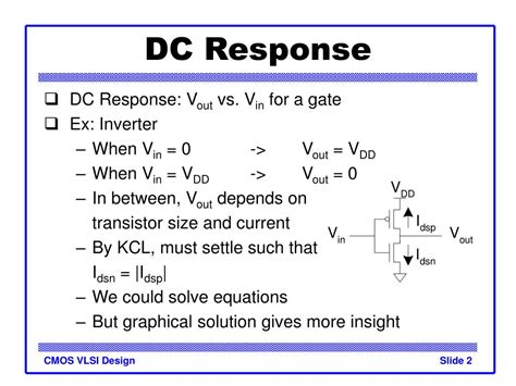 Ppt Cmos Vlsi Design Dc Transfer Characteristics And Switch Level Rc