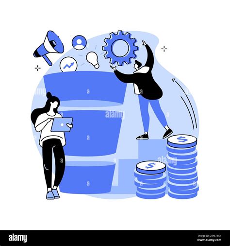 Sales Pipeline Management Abstract Concept Vector Illustration