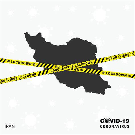 Irancountry Map Lockdown Template For Coronavirus Pandemic For Stop