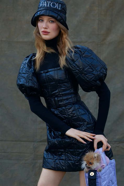 Download Black Patou Dress With Puffy Sleeves Wallpaper Wallpapers Com