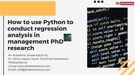 How To Use Python To Conduct Regression Analysis In Management Phd Researchpptx
