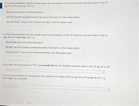 Solved E Find The Standard Deviation Of The Sampling Chegg