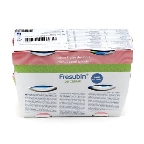 Fresubin Db Crème Fraise Des Bois Sans Sucre Hp Hc Diabète