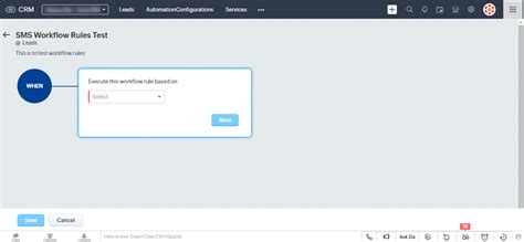 send sms using workflow rules
