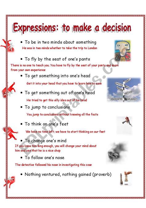 Expressions To Make A Decision ESL Worksheet By Russianengland