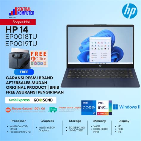Jual Laptop Hp Ep Tu Ep Tu I U Gb Gb Ssd Win Ohs Shopee Indonesia