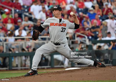 Pitcher Brandon Eisert Of The Oregon State Beavers Delivers A Pitch News Photo Getty Images