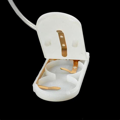 Black White Cr2032 Battery Button Cell Holder Sock Vicedeal