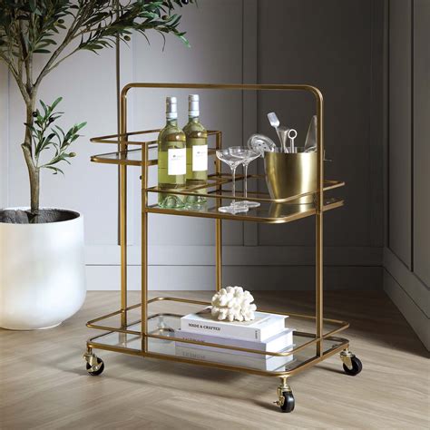 Clementine Antique Brass Effect Drink Trolley Daals