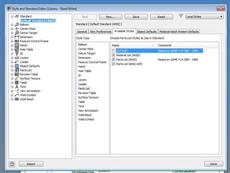 Changing Importing Exporting The Part List Style Autodesk Community