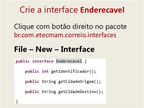 pcii interfaces em java exemplos