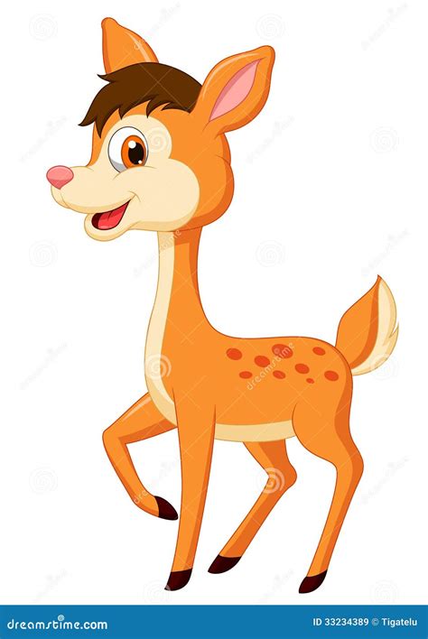 Cute Deer Cartoon Stock Vector Illustration Of Cartoon 33234389