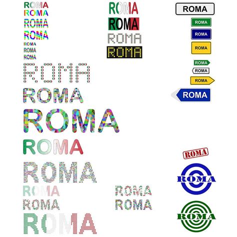 로마 텍스트 디자인 세트 벡터 Ai Eps Uidownload
