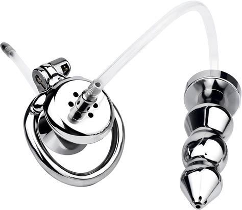 Metal Cage With Plug Inverted Chastity Cage Men With Spreader For