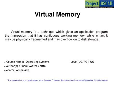 PPT Virtual Memory PowerPoint Presentation Free Download ID