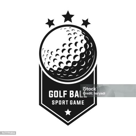골프 배지 벡터 일러스트레이션 엠블럼 스타일의 스포츠 그래픽 템플릿 골프공에 대한 스톡 벡터 아트 및 기타 이미지 골프공