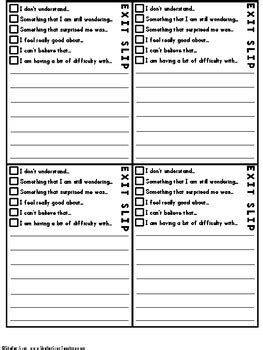 Exit Tickets For Any Subject By Shelley Gray TPT