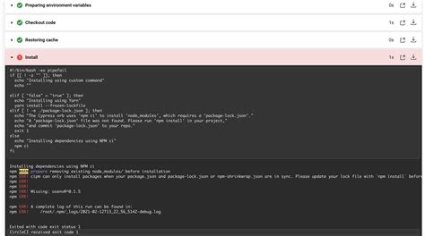 Cipm Can Only Install Packages When Your Packagejson And Package Lockjson Or Npm Shrinkwrap