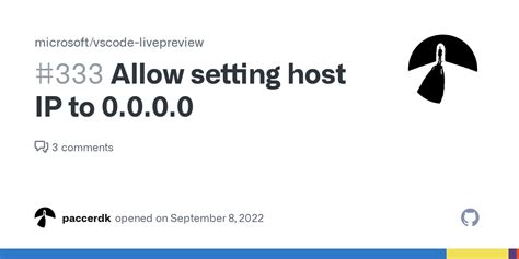 Allow Setting Host Ip To 0 0 0 0 · Issue 333 · Microsoft Vscode Livepreview · Github