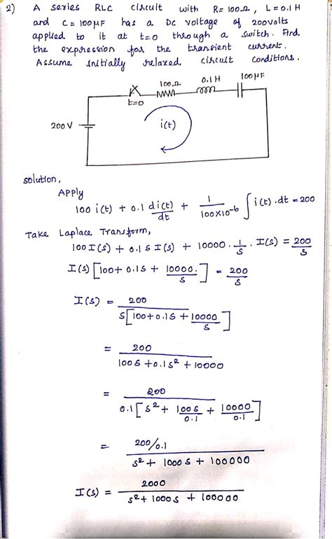 TRANSIENT IN RLC SERIES CIRCUIT LS EEE