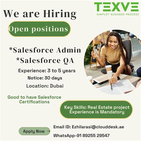 Ezhilarasi D On Linkedin Jobopening Hiring Salesforce Dubai