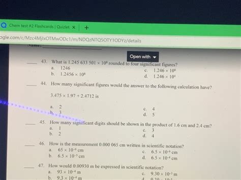New Chem Midterm Study Guide Flashcards Quizlet