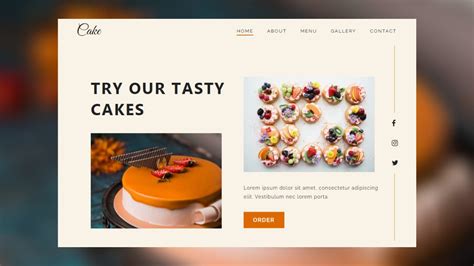 How To Make Landing Page For Cake Store From Scratch Using Only Html And Css 2020 Youtube
