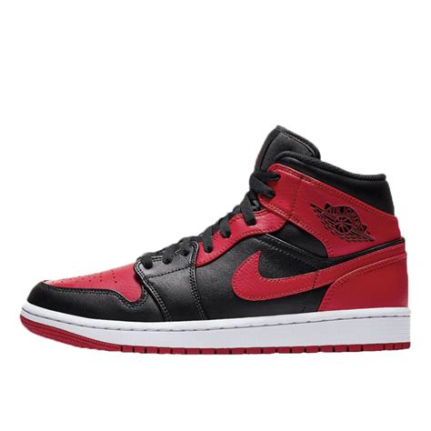 Air Jordan 1 Mid Aj1中帮黑红禁穿黑蓝皇家蓝男女鞋554725 074虎窝淘