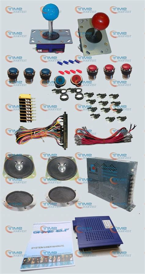 Arcade Parts Bundles Kit With 412 In 1 Vertical Game Board Joystick Microswitches Illuminated