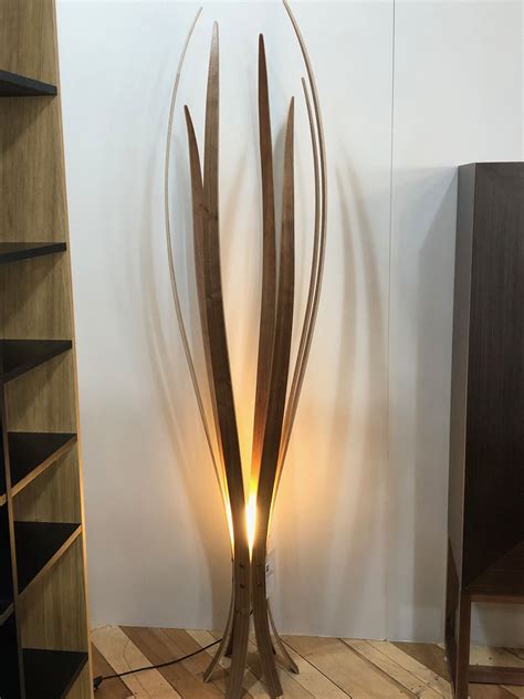 Rustic Wooden Floor Lamp