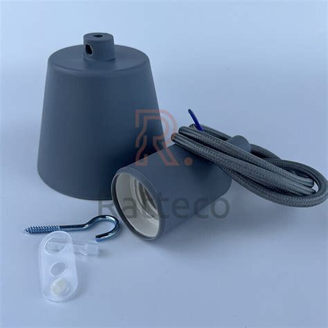 Патрон для лампы силиконовый серый подвесной купить в Москве