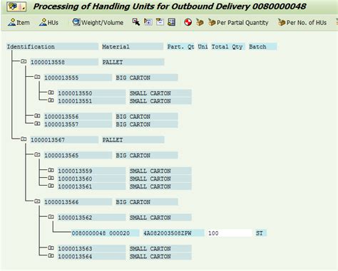 Solved Line Item Wise Qty In Handling Unit Management Sap Community
