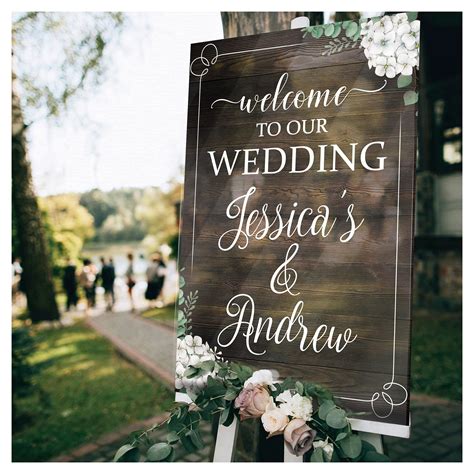 Speedyorders Rustic Wedding Sign Custom Wooden Wedding Welcome Sign