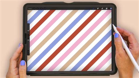 online course how to create stripes and lines patterns in procreate