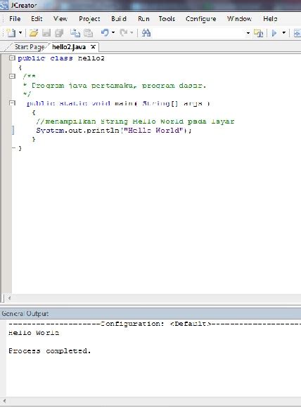 Berbagi Ilmu Hello World Pada Java Menggunakan Jcreator