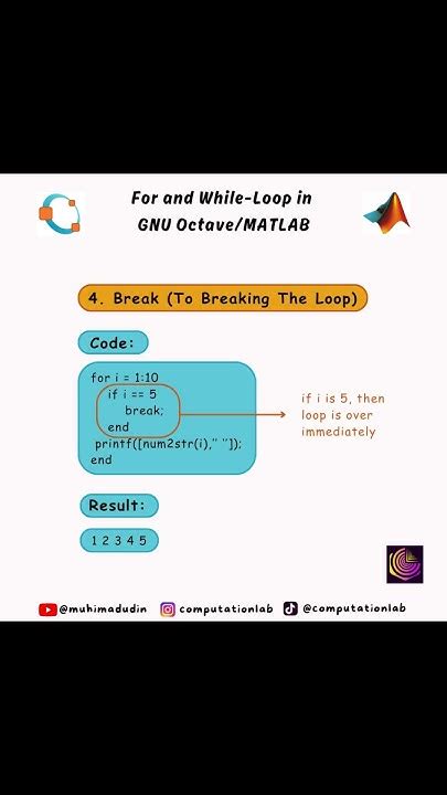 For And While Loop In Gnu Octavematlab 🏌️‍♂️ Youtube