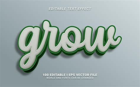 Premium Vector Grow Editable Text Effect