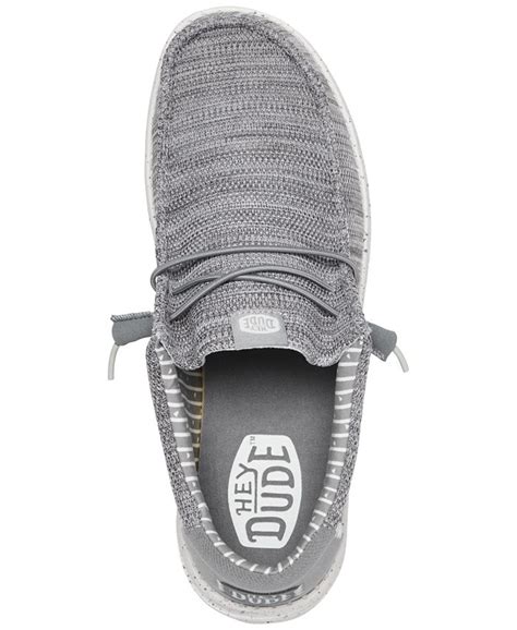Hey Dude Mens Wally Stretch Sox Slip On Casual Moccasin Sneakers From