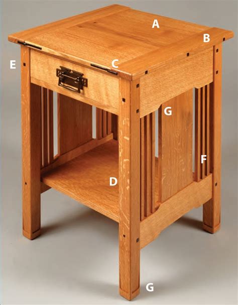 Mission Style Nightstand Plans ~ Legs For A Bench