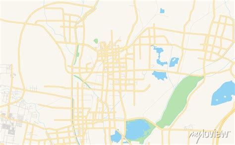 Printable Street Map Of Huaibei China • Wall Stickers Transport Region Trip