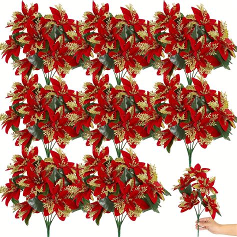 2 Buchete De Flori Artificiale Esther Beauty® Decoratiuni De Craciun