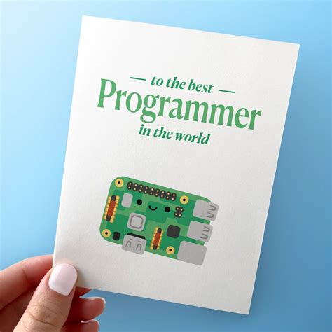 Card For Programmer Single Board Computer Programming Birthday Card A2 Greeting Card Etsy
