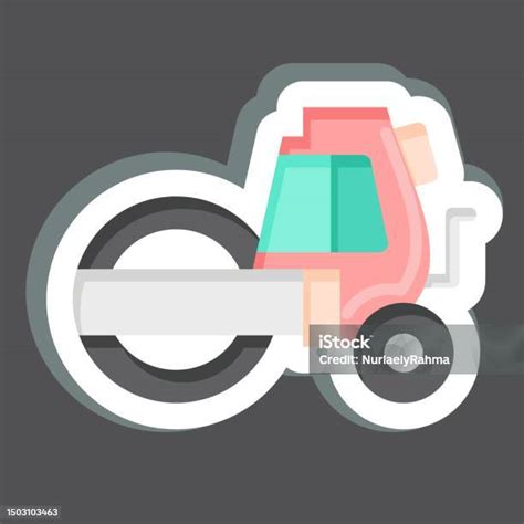 스티커 스팀 롤러 건설 차량 기호와 관련이 있습니다 심플한 디자인 편집 가능 간단한 그림 개체 그룹에 대한 스톡 벡터 아트 및 기타 이미지 Istock